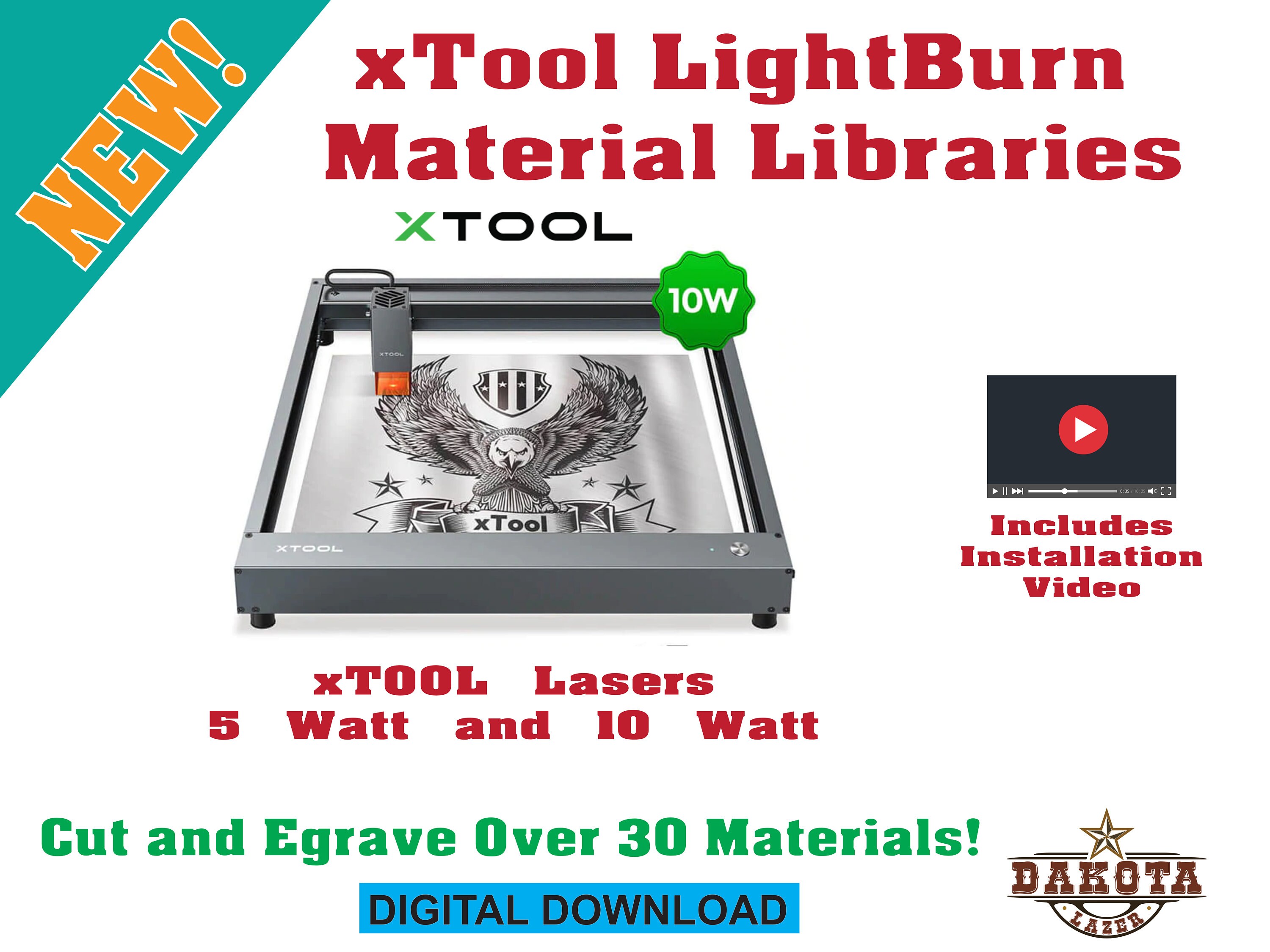 Xtool Laser Lightburn Materials Libraries All Xtool Lasers - Etsy