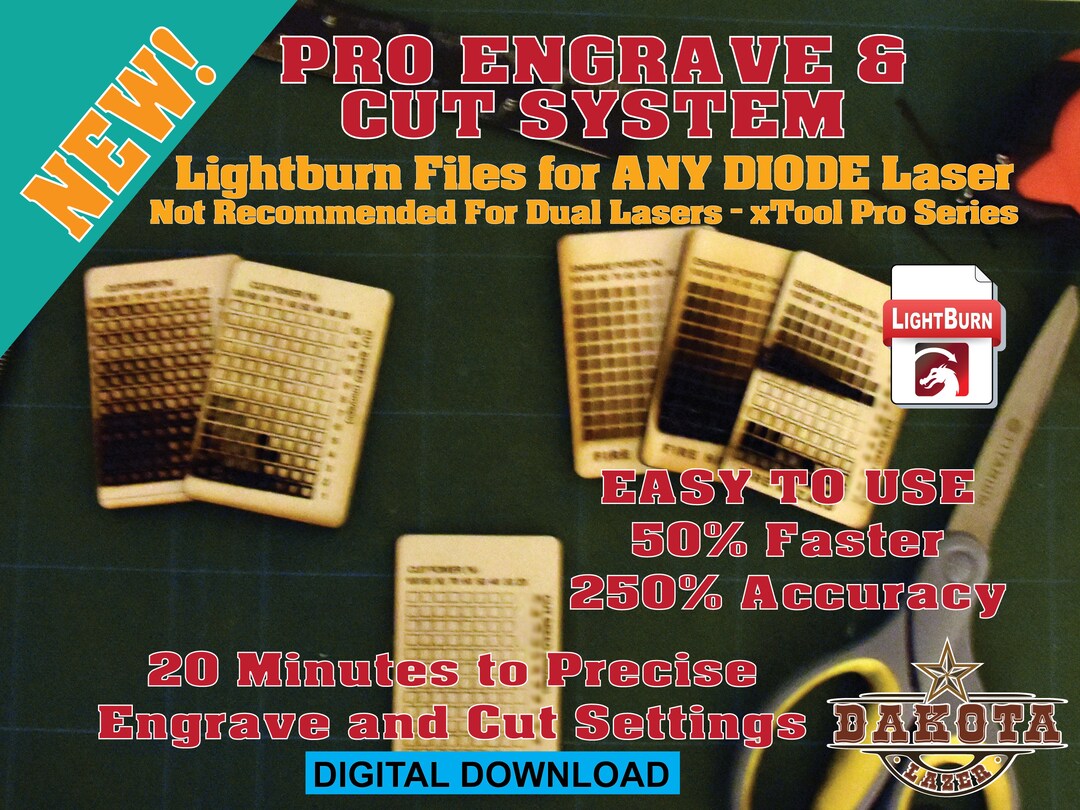 Pro Engrave & Cut Pattern System Diode Lasers - Lightburn Files - Etsy