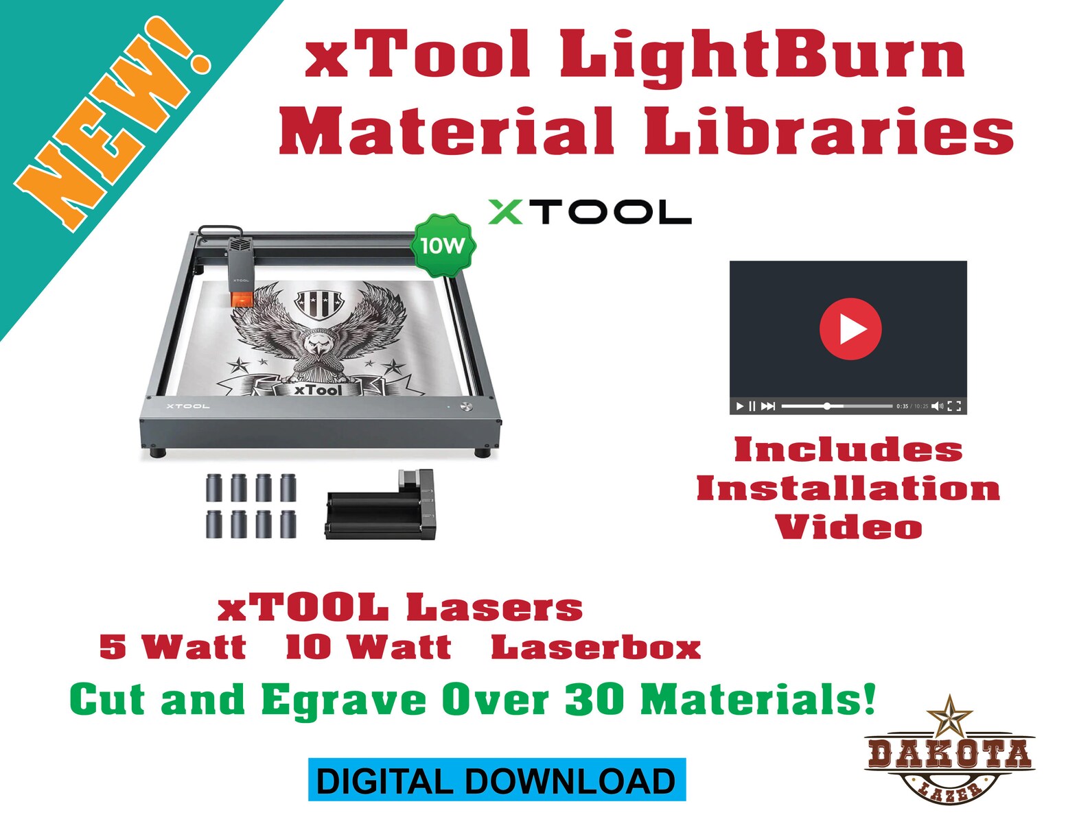 Xtool Laser Lightburn Materials Libraries All Xtool Lasers - Etsy