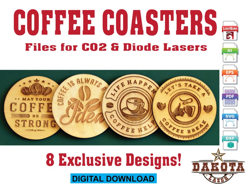 Coffee Themed Coasters - Etsy