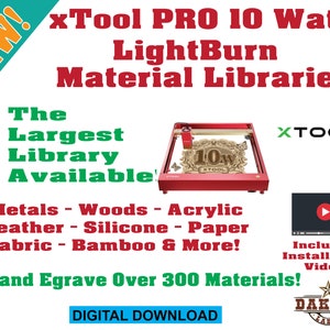 300+ Materials Xtool D1 Pro 10 Watt Laser Lightburn Materials Library ...