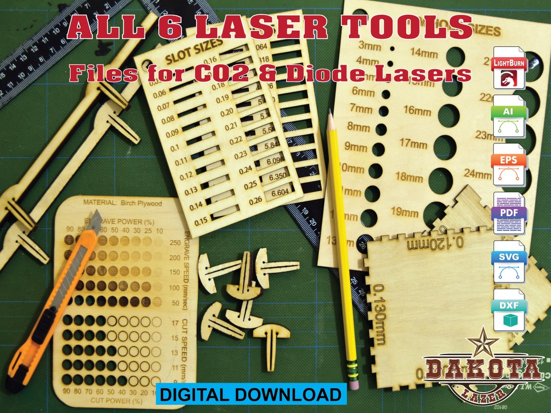 Ultimate Laser Tool Kit 6 Tools: Engrave/cut Test Slot - Etsy