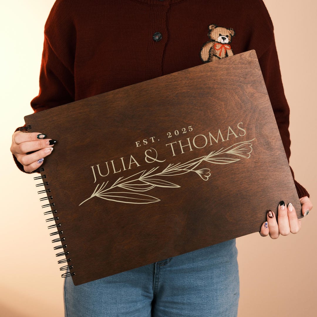 Personalized Letters to the Bride Guest Book, Custom Laser Engraved ...