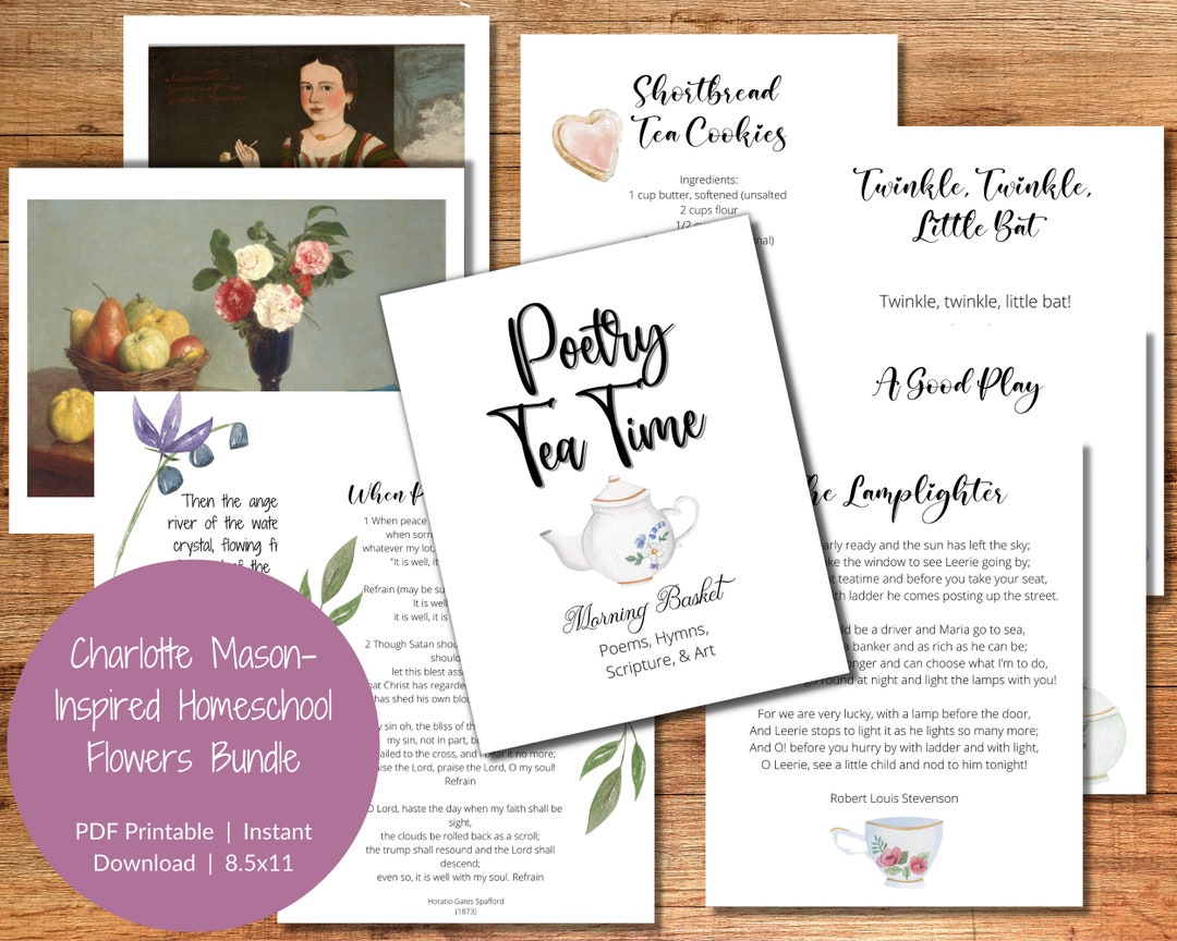 Poetry Tea Time Morning Time | Charlotte Mason Morning Basket Resources ...