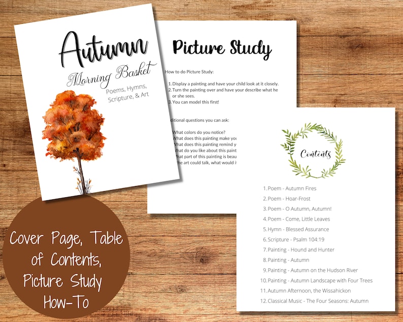 Charlotte Mason Morning Basket | Autumn Morning Basket | Homeschool ...