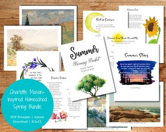 Seaside Morning Basket Resources Charlotte Mason Beach | Etsy