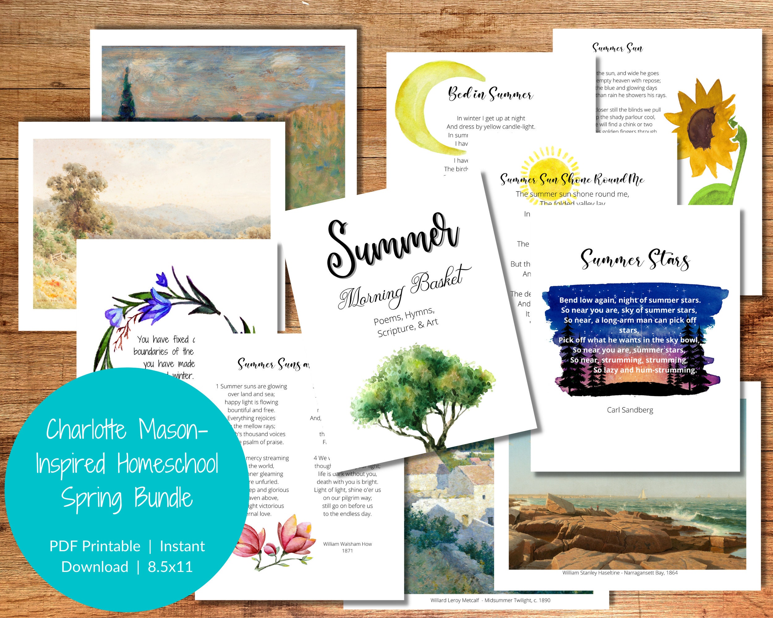 Charlotte Mason Morning Time Summer Morning Basket Resources - Etsy