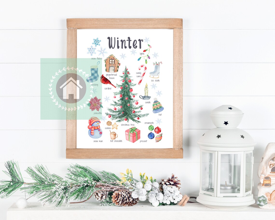 Four Seasons Watercolor Learning Prints | Preschool Seasonal ...