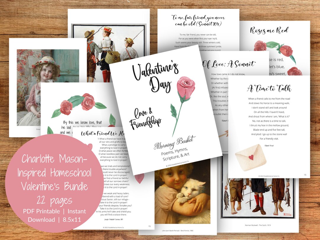 Valentine's Morning Basket Bundle | Charlotte Mason Morning Time ...
