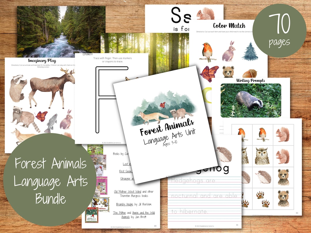 Woodland Language Arts Unit | Homeschool Writing and Copywork ...