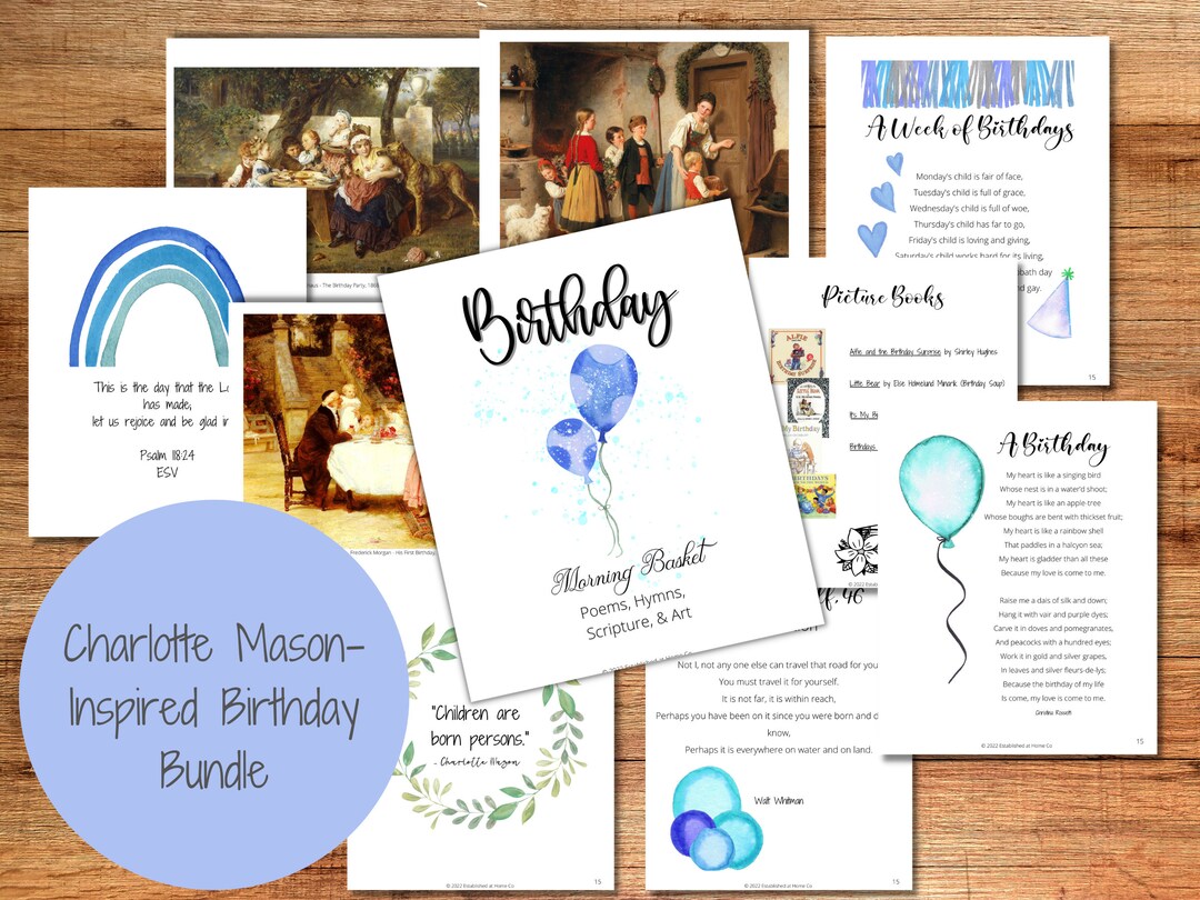 Charlotte Mason Birthday Morning Basket | Homeschool Birthday ...
