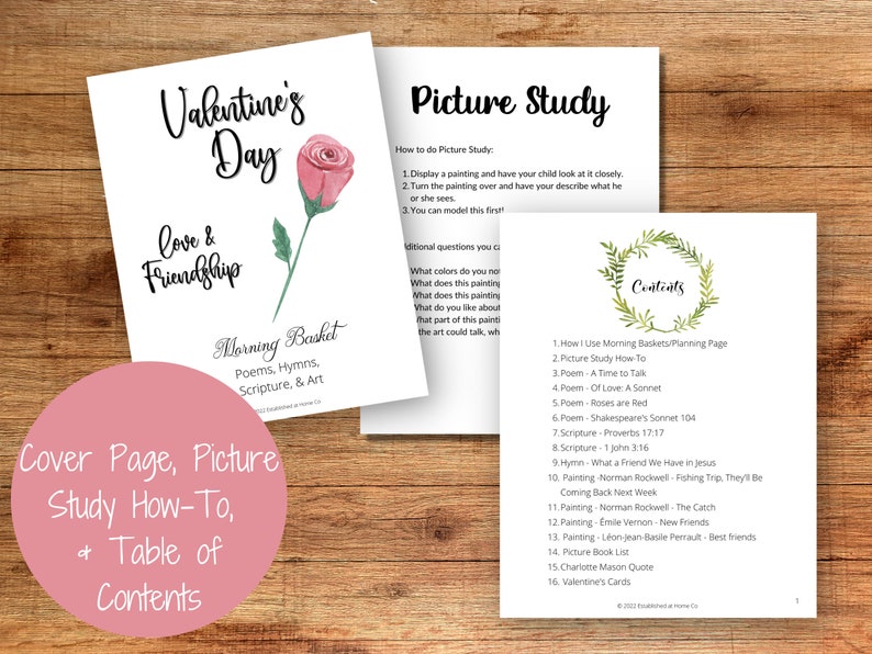 Valentine's Morning Basket Bundle | Charlotte Mason Morning Time ...