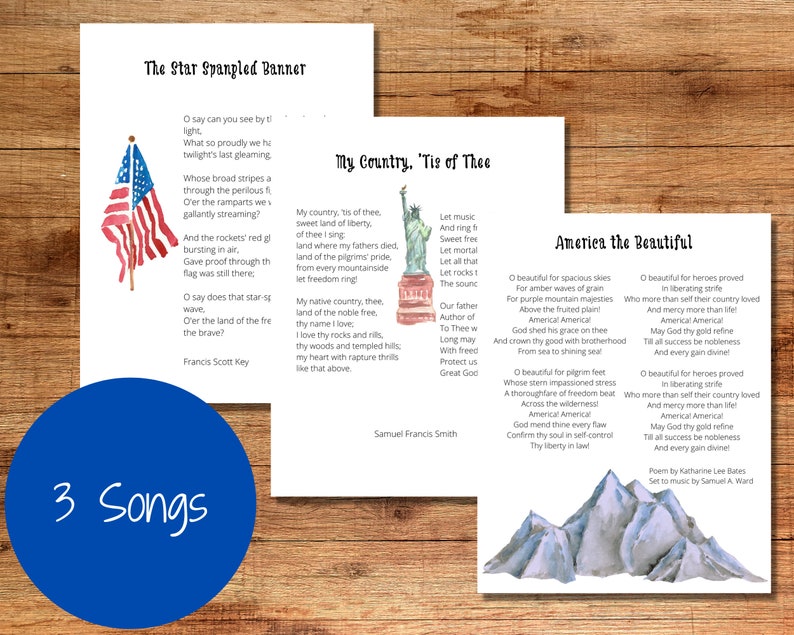 Patriotic America Morning Basket Charlotte Mason Morning - Etsy