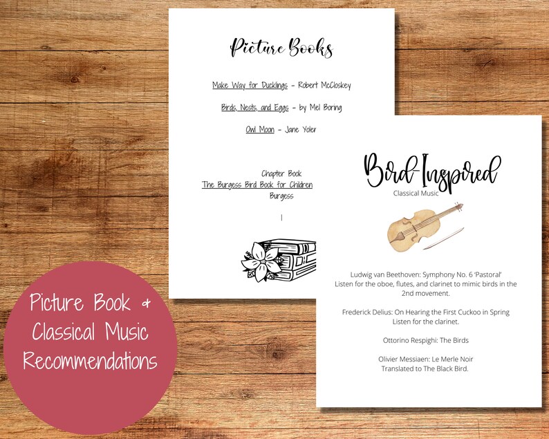 Charlotte Mason Morning Time Birds Morning Basket Resources - Etsy