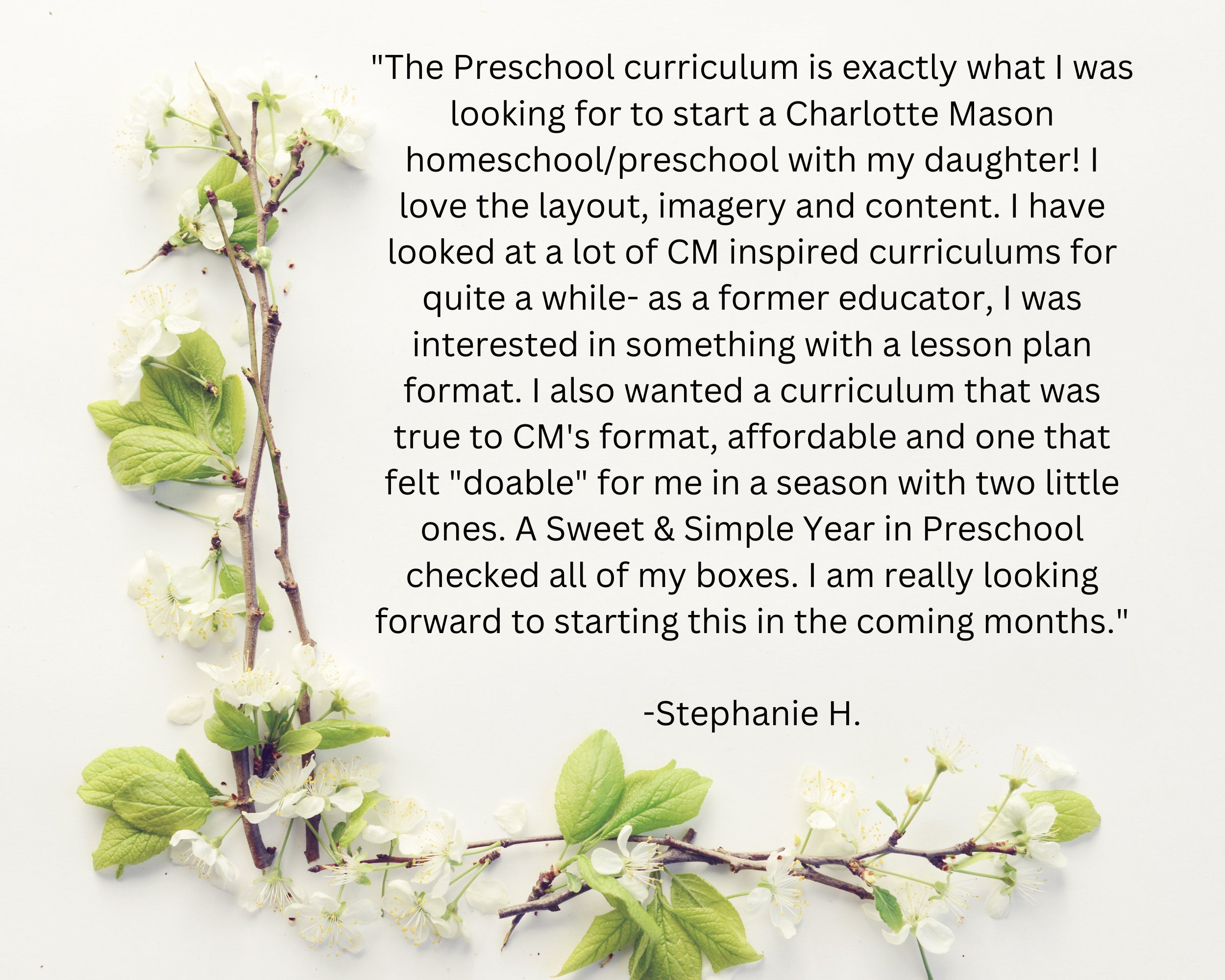 PRINT - A Sweet & Simple Year in Preschool - Full-year Charlotte Mason ...