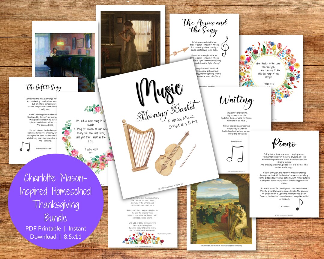 Charlotte Mason-inspired Music Morning Basket | Music Morning Time ...