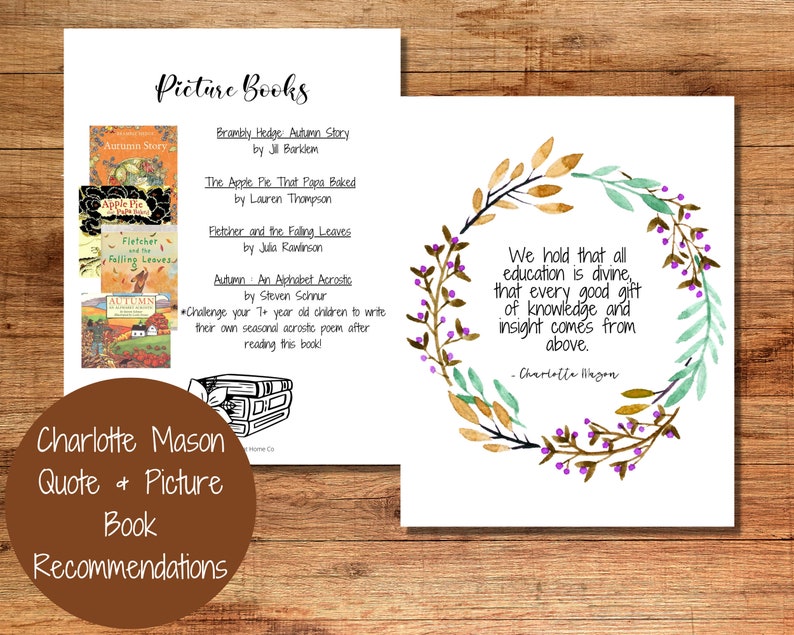 Charlotte Mason Morning Basket | Autumn Morning Basket | Homeschool ...