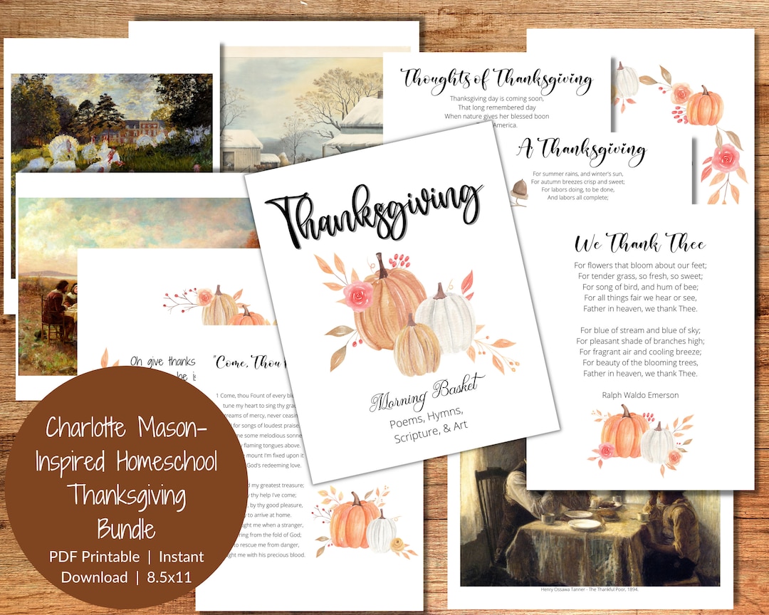 Thanksgiving Morning Basket Resources | Charlotte Mason Morning Time ...