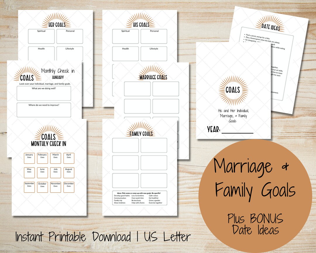 Marriage and Family Goals Couples Date Ideas Family Goal Planning ...