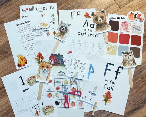 Preschool Autumn Unit Preschool Fall Learning Charlotte - Etsy