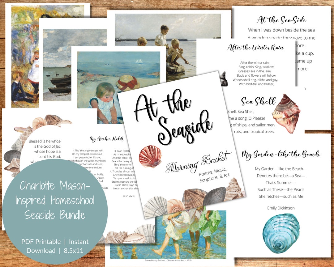 Seaside Morning Basket Resources | Charlotte Mason Beach Morning Time ...
