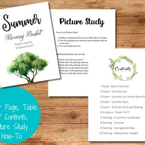 Charlotte Mason Morning Time | Summer Morning Basket Resources ...