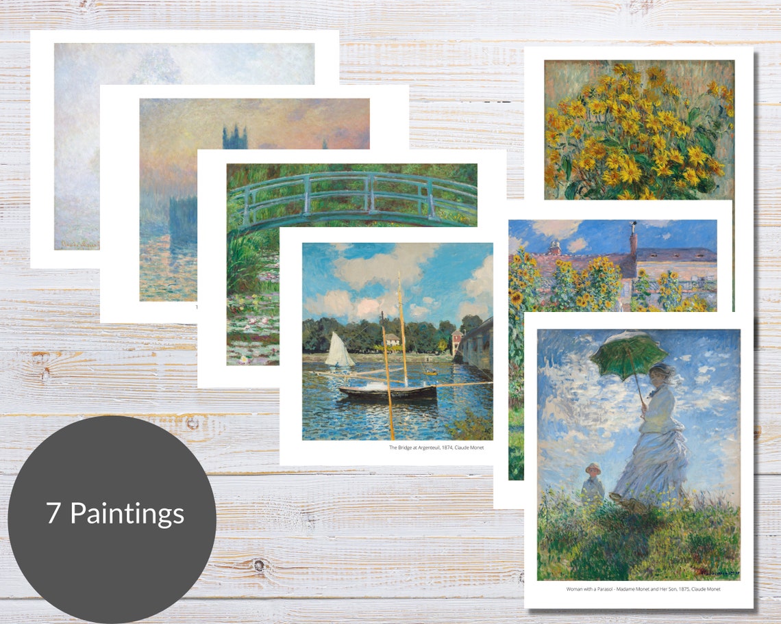 Claude Monet Art Study Charlotte Mason Inspired Morning - Etsy