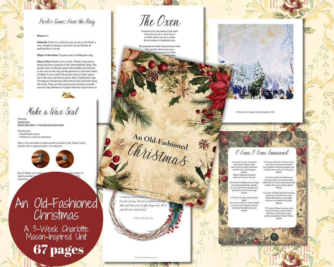 An Old-fashioned Christmas | A Charlotte Mason-inspired Christmas ...