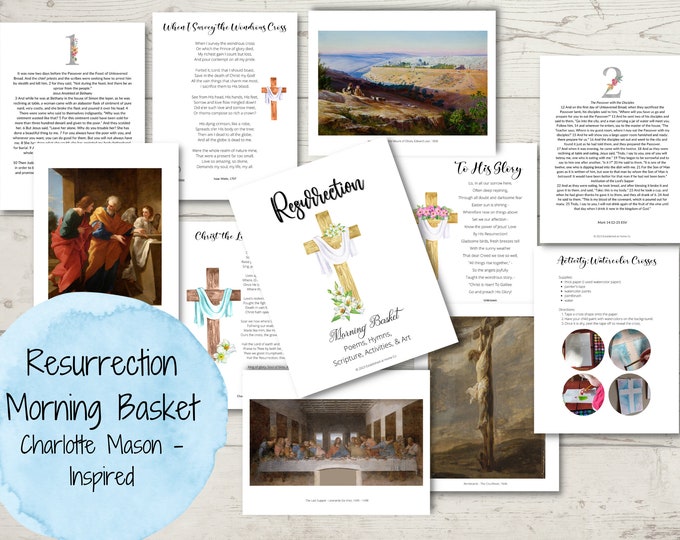 Easter Bible Lesson/morning Menu/bible Reading Plan/ Copy Work ...
