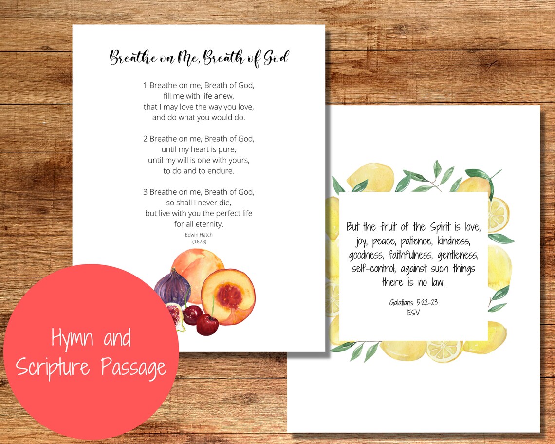 Fruits of the Spirit Morning Basket Charlotte Mason Morning - Etsy