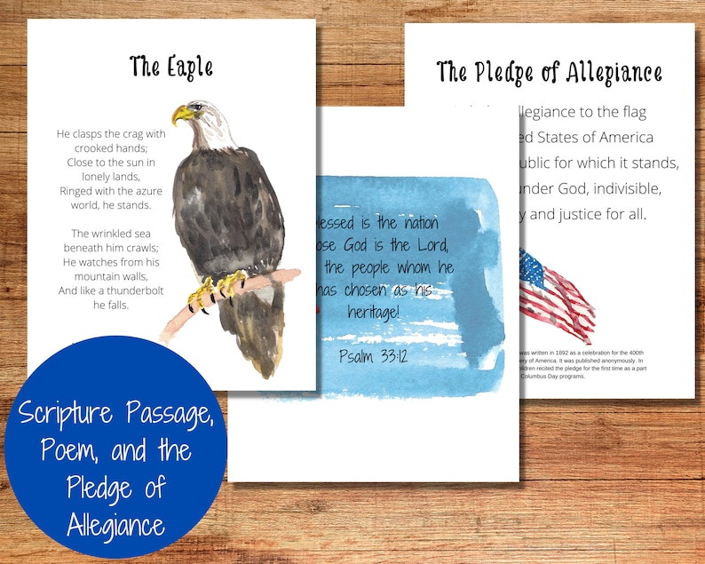 Patriotic America Morning Basket Charlotte Mason Morning - Etsy
