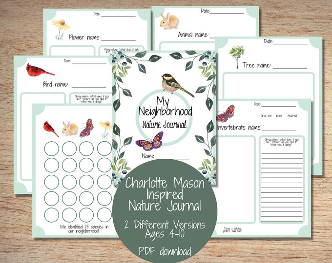 DIGITAL PDF Version - Nature Journal for Kids - 102 Pages - Printable ...