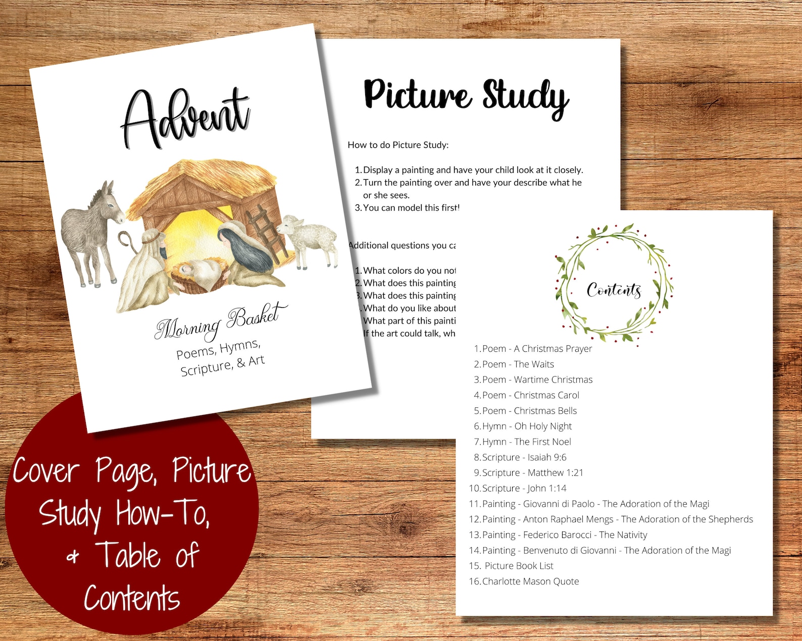 Advent Morning Basket Resources | Charlotte Mason Morning Time ...