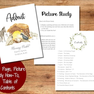 Advent Morning Basket Resources | Charlotte Mason Morning Time ...