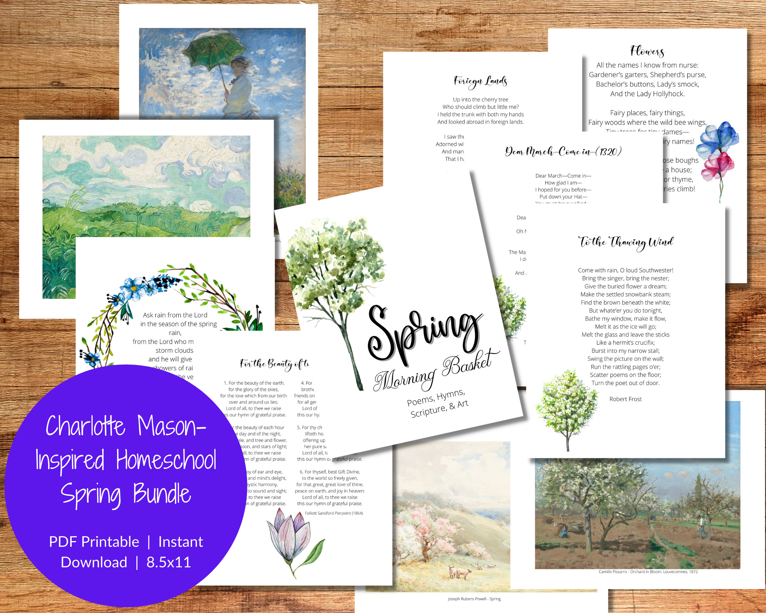 Charlotte Mason Morning Time Spring Morning Basket Resources | Etsy