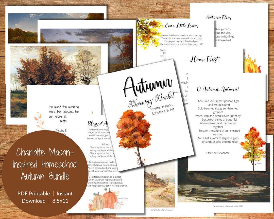 Charlotte Mason Morning Basket | Autumn Morning Basket | Homeschool ...