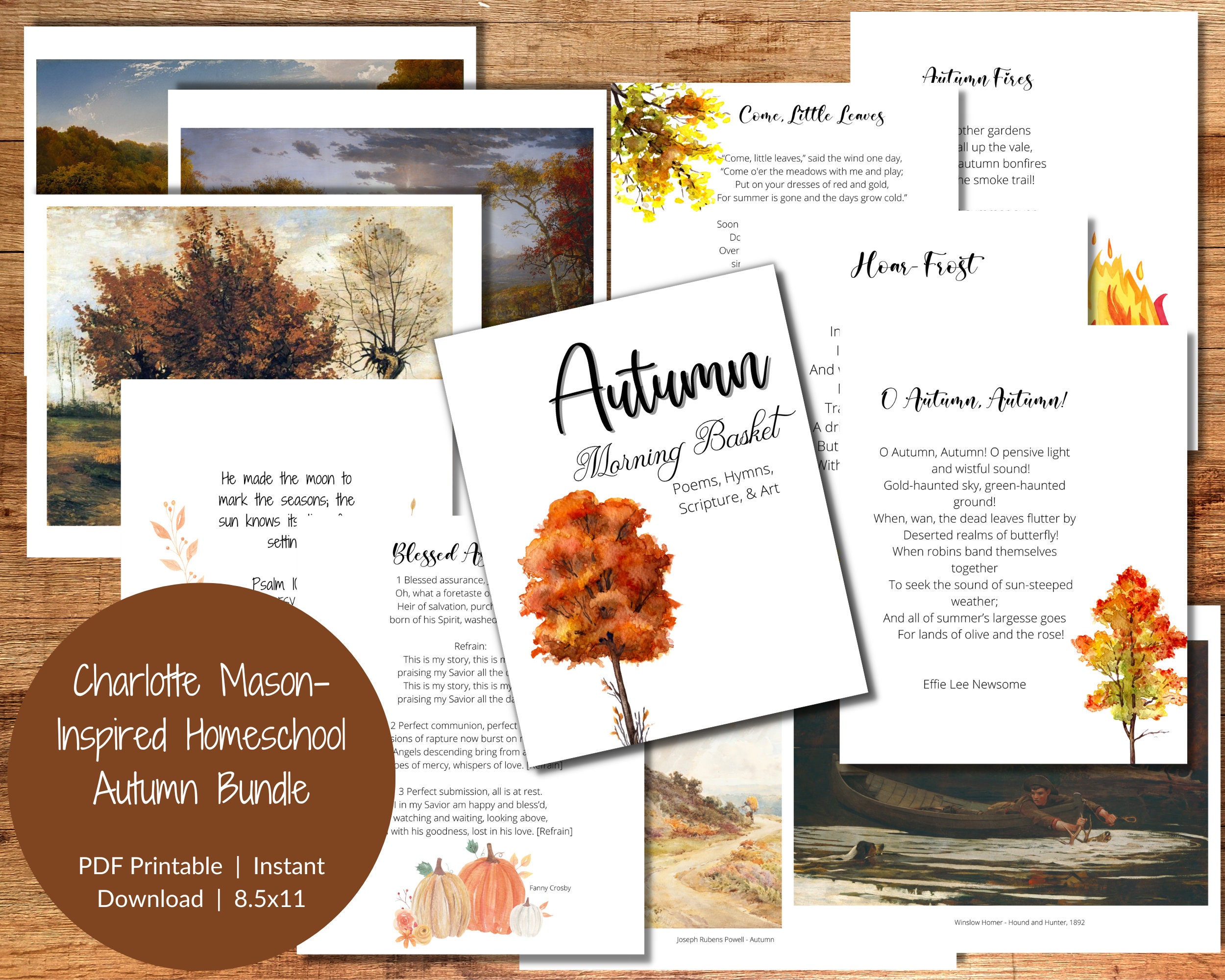 Charlotte Mason Morning Basket | Autumn Morning Basket | Homeschool ...