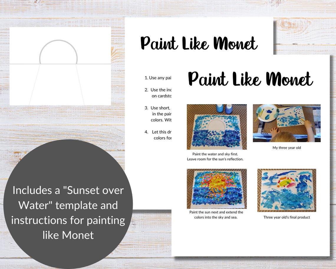 Claude Monet Art Study Charlotte Mason Inspired Morning - Etsy