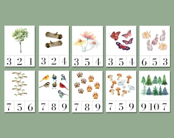 Preschool Math Cards - Etsy