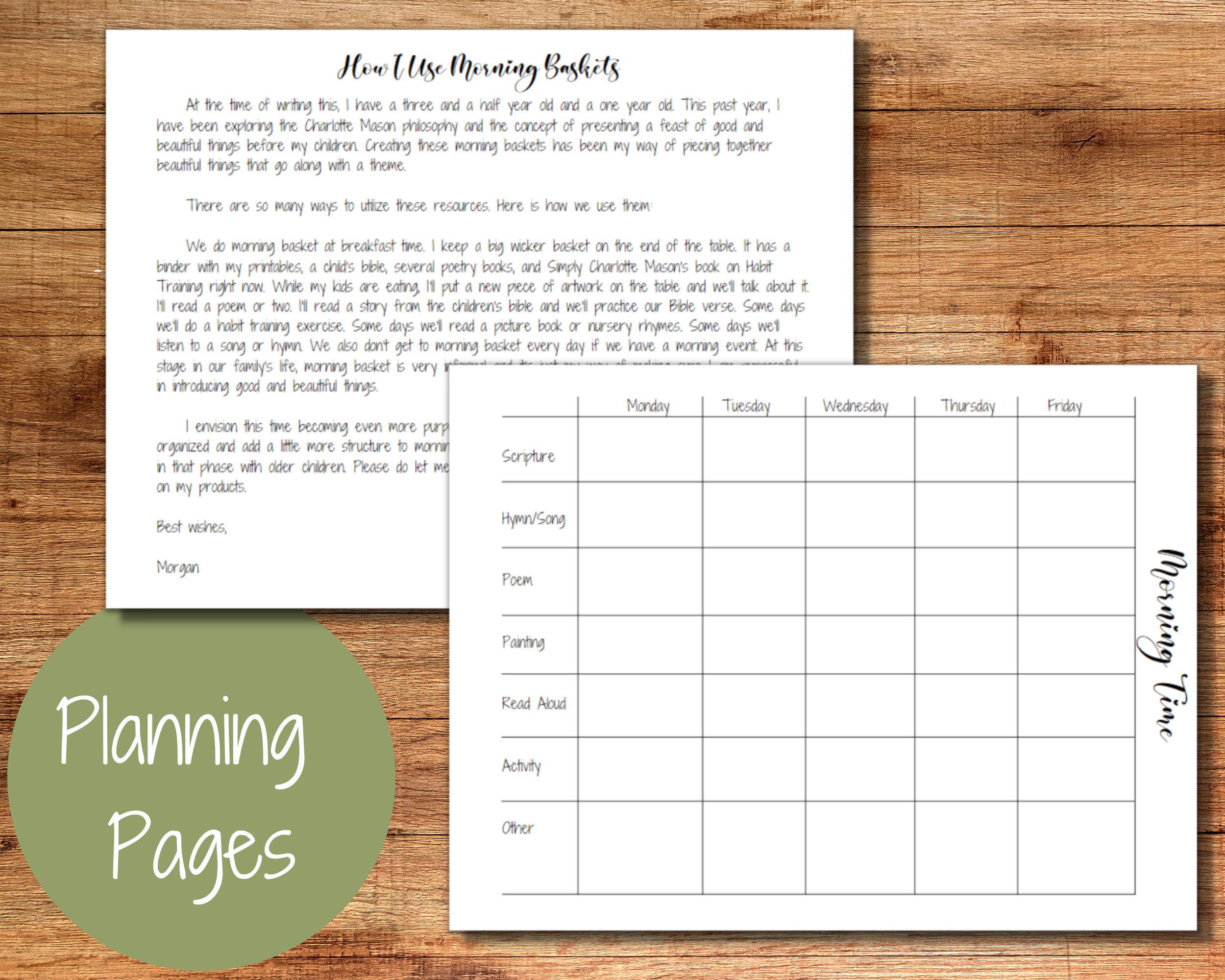 Charlotte Mason Morning Time Story-time Morning Basket - Etsy