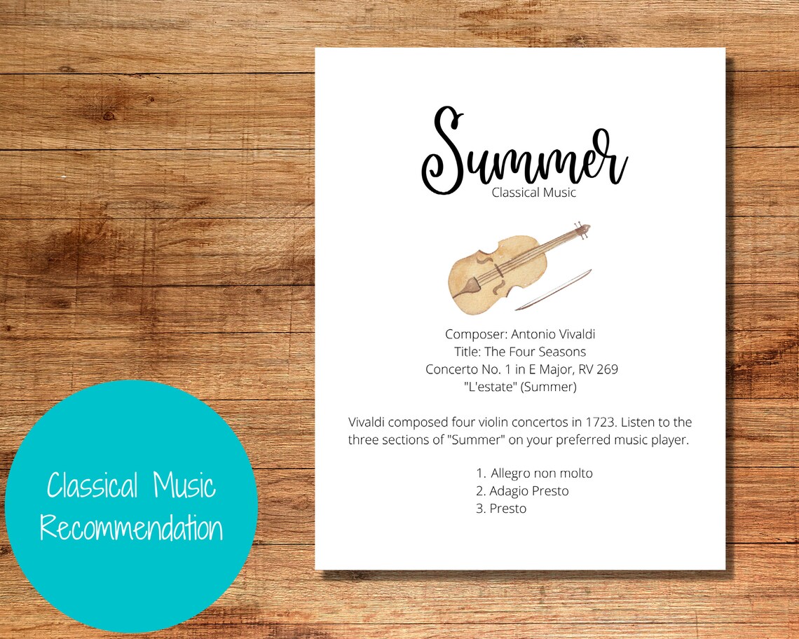 Charlotte Mason Morning Time Summer Morning Basket Resources - Etsy