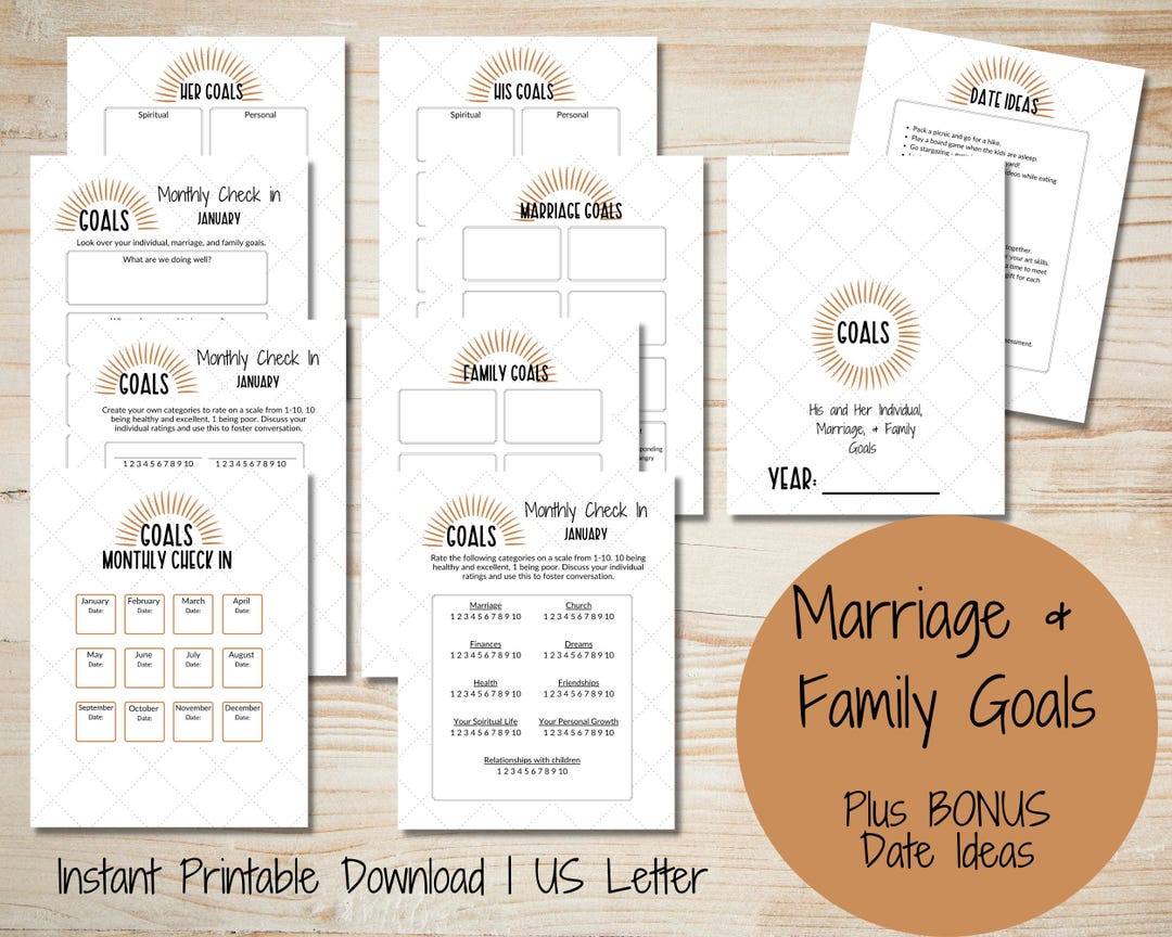 Marriage and Family Goals | Couples Date Ideas | Family Goal Planning ...