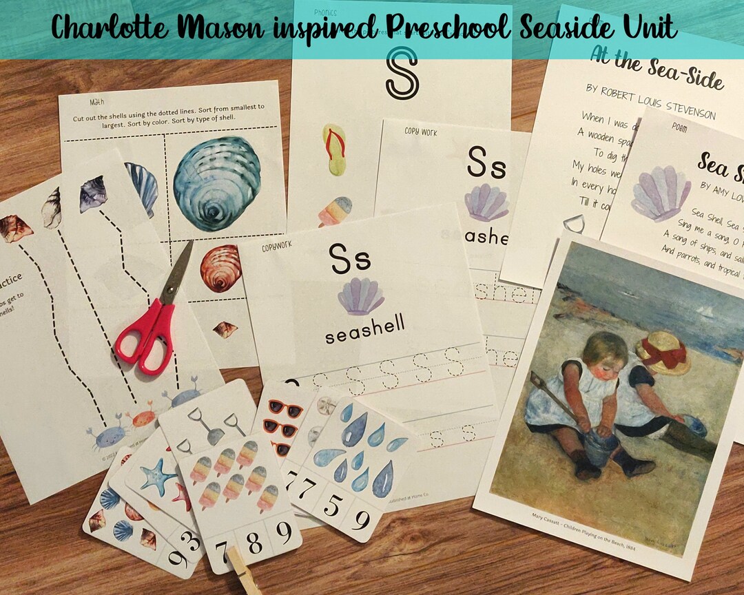 Seaside Preschool Unit Study | Charlotte Mason Inspired Preschool Unit ...