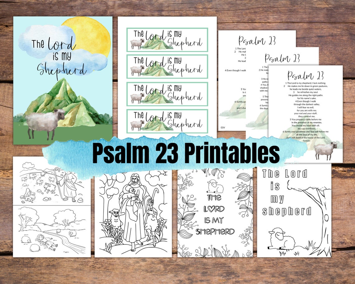 Psalm 23 Bible Printables Religious Art Prints Bible - Etsy