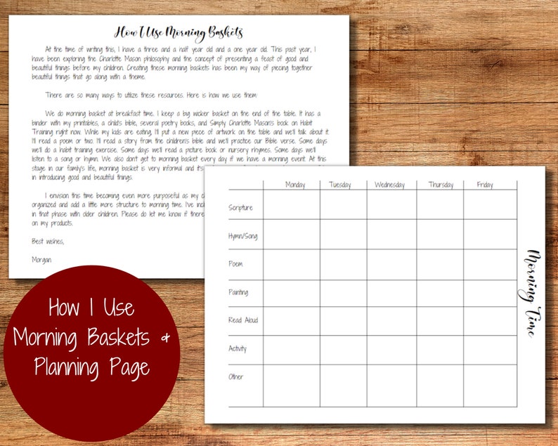 Advent Morning Basket Resources | Charlotte Mason Morning Time ...