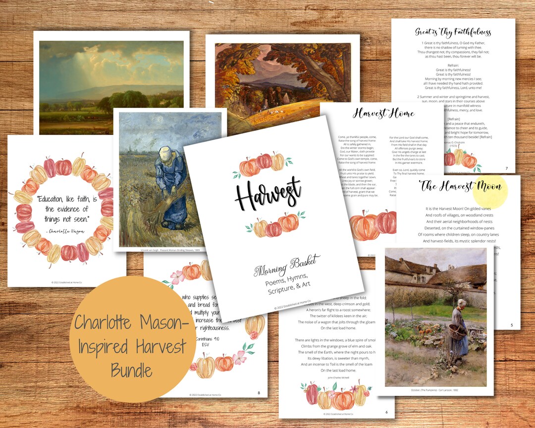 Harvest Morning Basket | Charlotte Mason Morning Basket | Homeschool ...