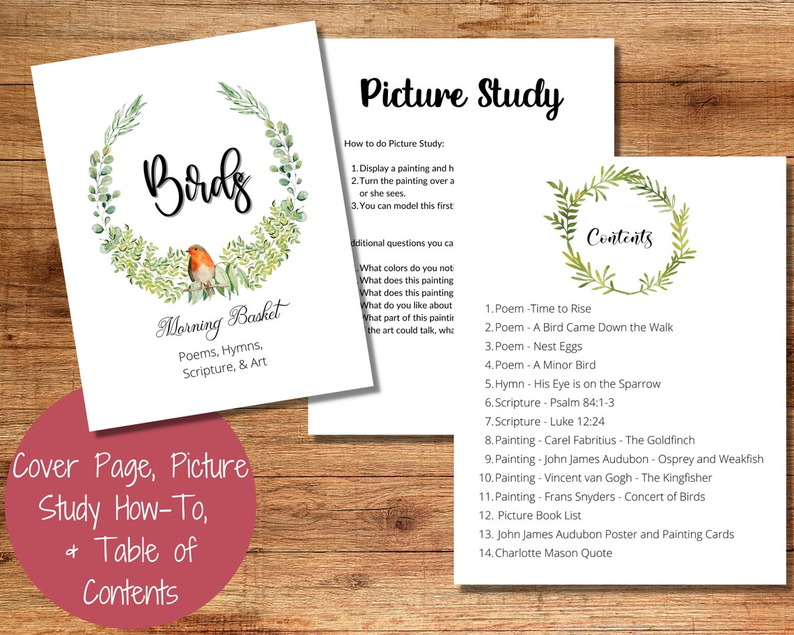 Charlotte Mason Morning Time Birds Morning Basket Resources - Etsy