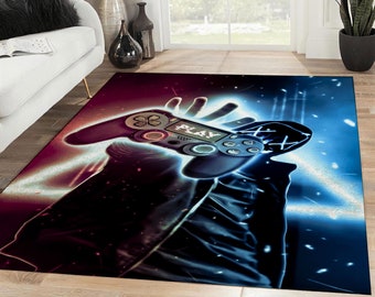 Gaming Area Rug Gaming Carpet Video Game Room Decor Holiday | Etsy