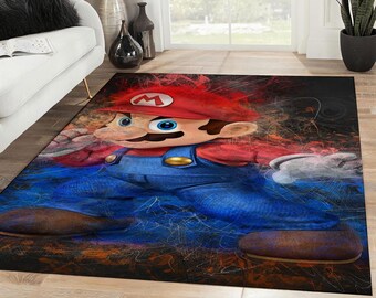 Gaming Area Rug Gaming Carpet Video Game Room Decor Holiday | Etsy