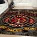 Firefighter Area Rug Fire Rescue Rug Fire Fighter Rug | Etsy
